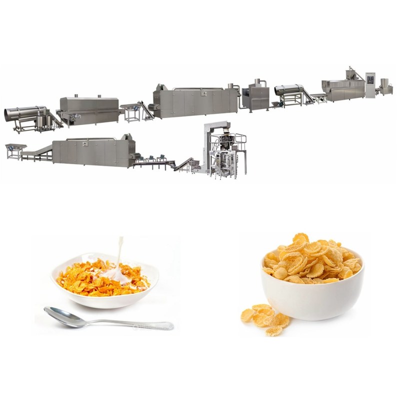 Corn Flakes Manufacturing Machine Puffed Breakfast Cereal Corn Flakes ...